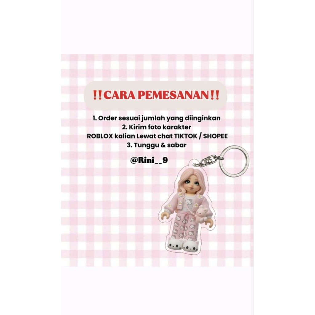 Jual CUSTOM KEYCHAIN ROBLOX ( 2 SISI) DEPAN BELAKANG SAMA | Shopee ...