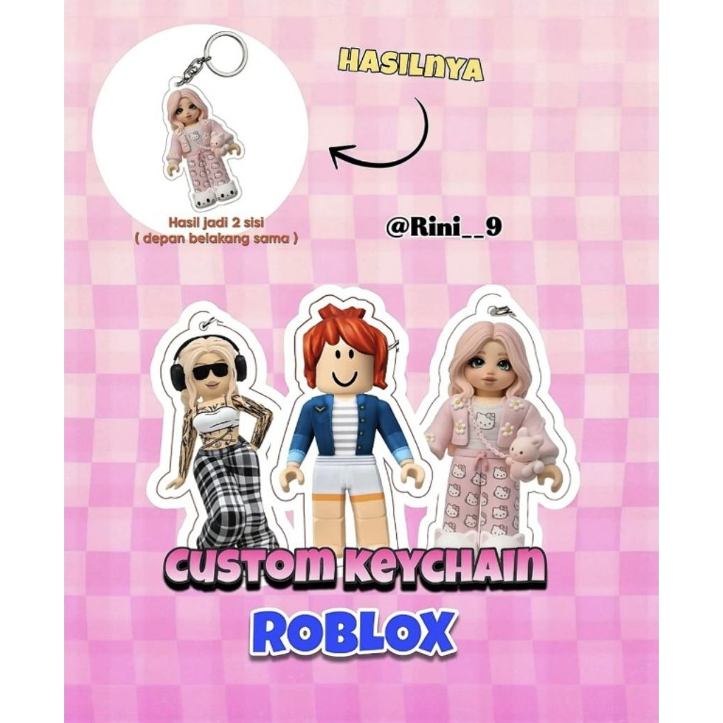Jual CUSTOM KEYCHAIN ROBLOX ( 2 SISI) DEPAN BELAKANG SAMA | Shopee ...
