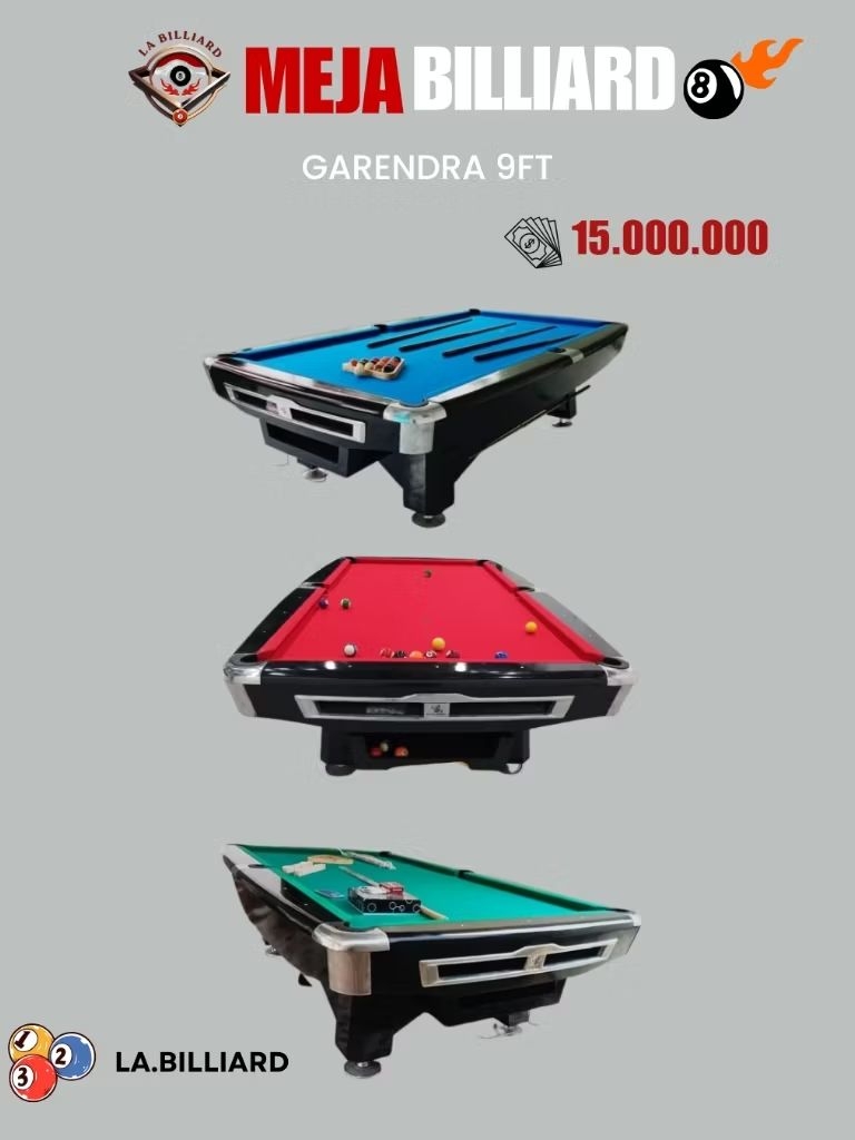 Jual Meja Billiard Garendra 9FT Profesional + Aksesoris Lengkap Meja ...