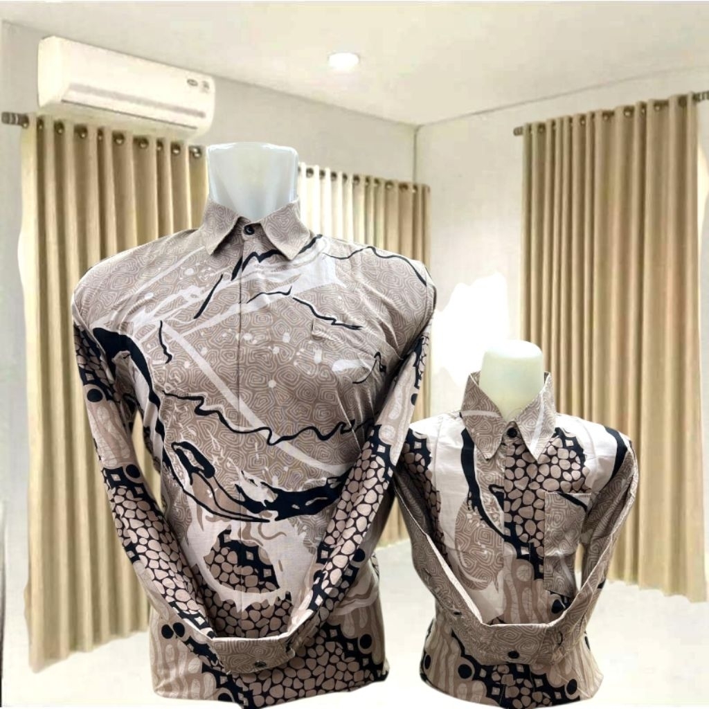Jual coksu batik couple lengan panjang anak dan ayah batik teradisoanal ...