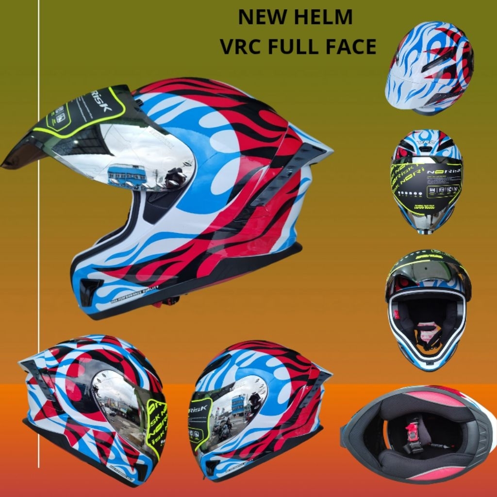 Jual NEW Helm VRC Platinum Full Face motif carbon kembang api SUMOON ...