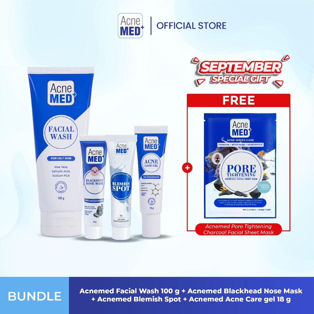 Jual Paket Acnemed Facial Wash for Oily Skin 100ml+Acnemed Blackhead ...