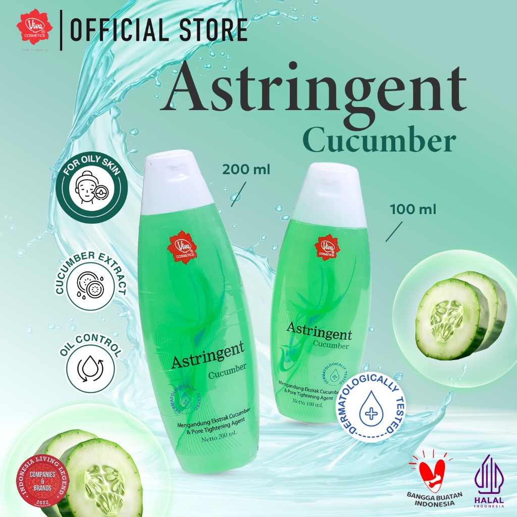Jual Viva Astringent Cucumber (100ml & 200ml) | Shopee Indonesia