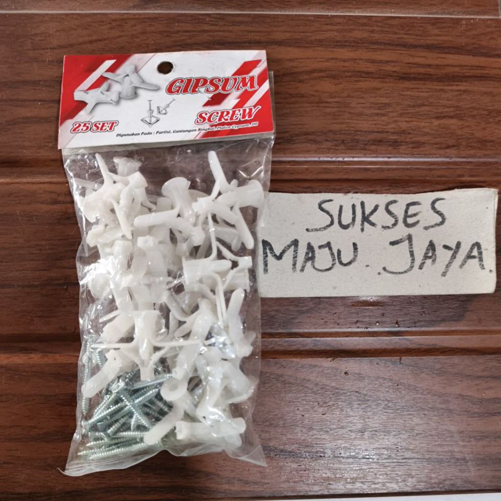 Jual Fisher Gypsum + Skrup ( 25 Set / Bungkus ) | Shopee Indonesia