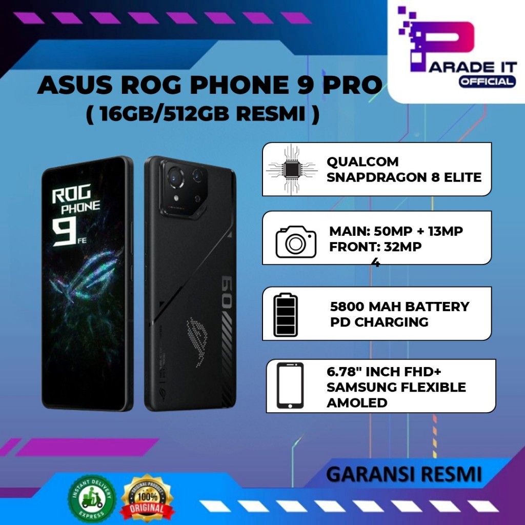 Jual ASUS ROG PHONE 9 PRO (16GB/512GB ) GARANSI RESMI | QUALCOMM ...