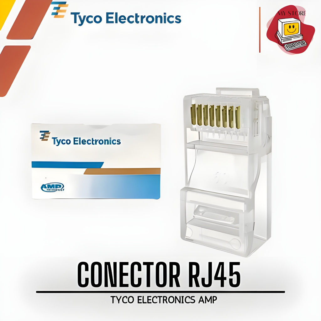 Jual Connector RJ45 AMP Box Tyco Electronics per 1 pcs | Shopee Indonesia