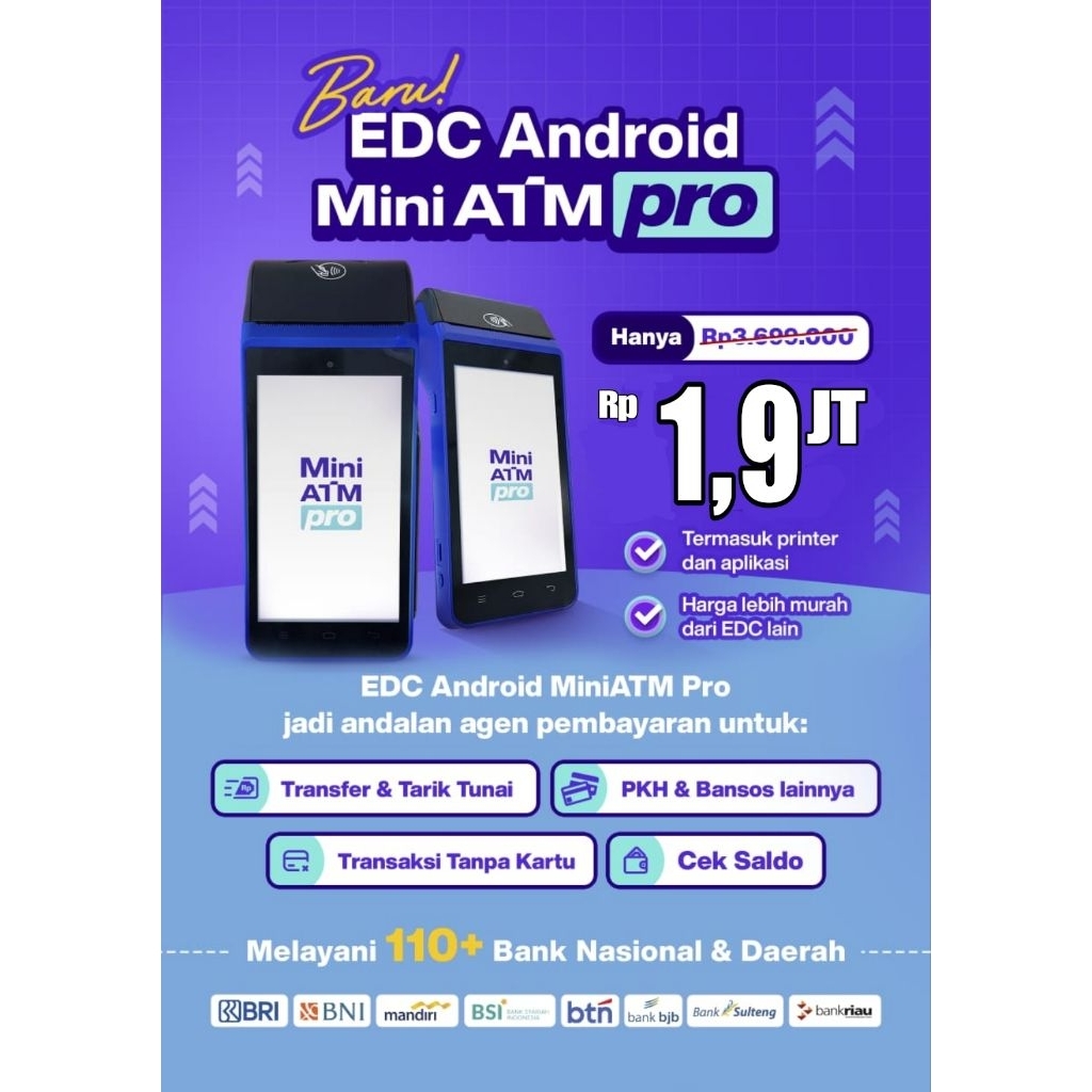 Jual MESIN EDC ANDROID MINI ATM PRO TERMURAH | Shopee Indonesia