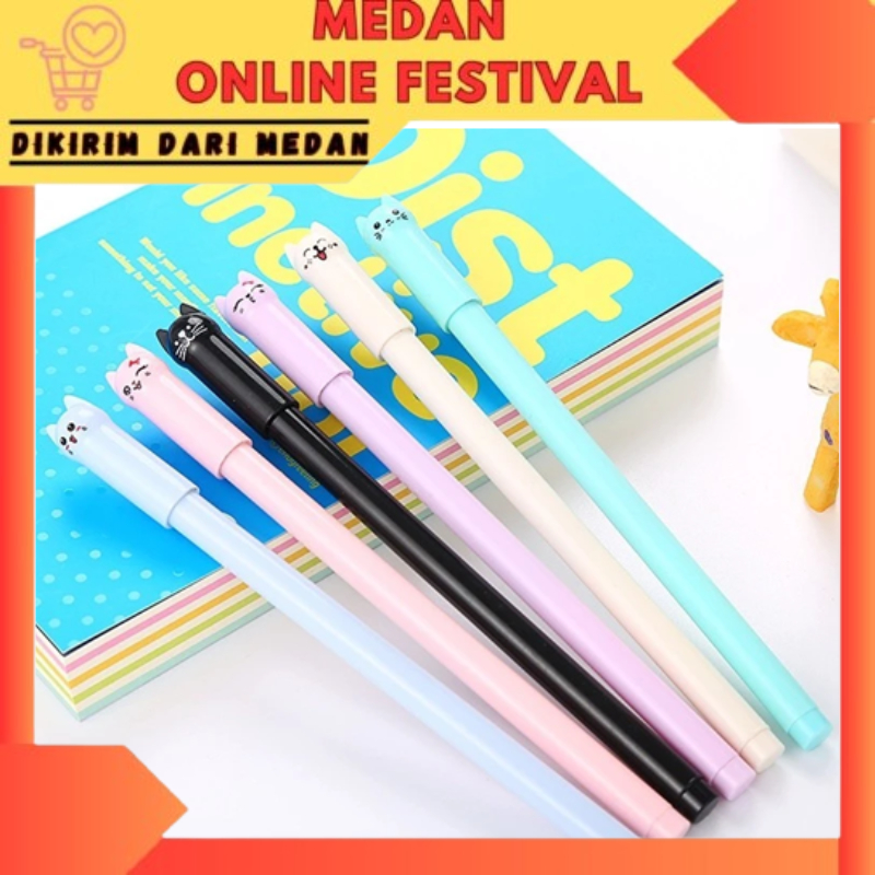 Jual PNG004 Pulpen Karakter Meow Kucing Lucu Pulpen Karakter Gel Imut ...