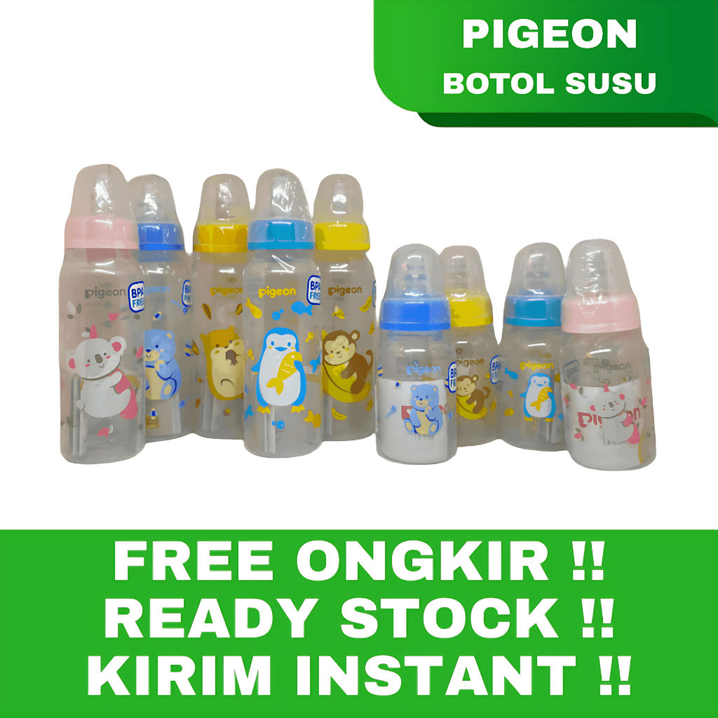 Jual PIGEON BOTOL DOT SUSU BAYI SLIM NECK PERISTALTIC ULIR NIPPLE ...