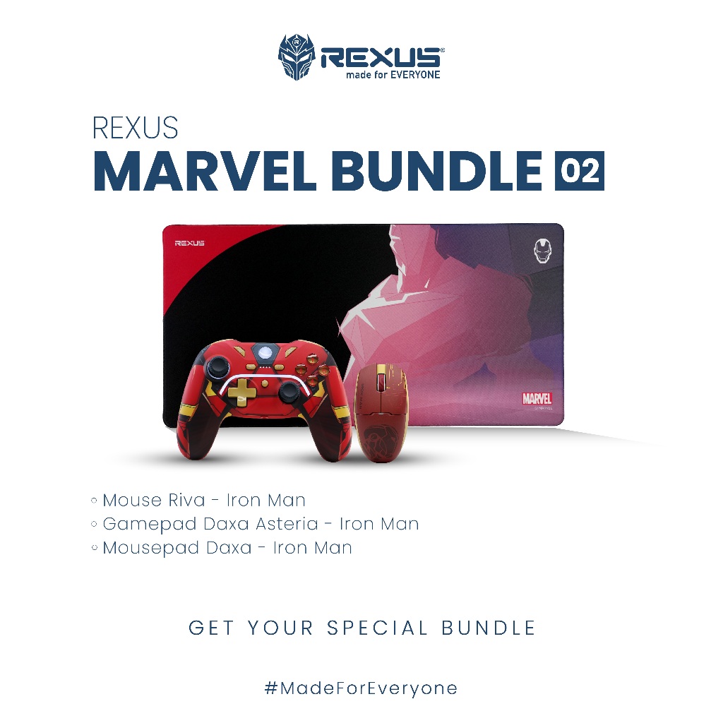 Jual Rexus Marvel Bundle 02 - Gamepad Wireless + Mouse Gaming Wireless ...