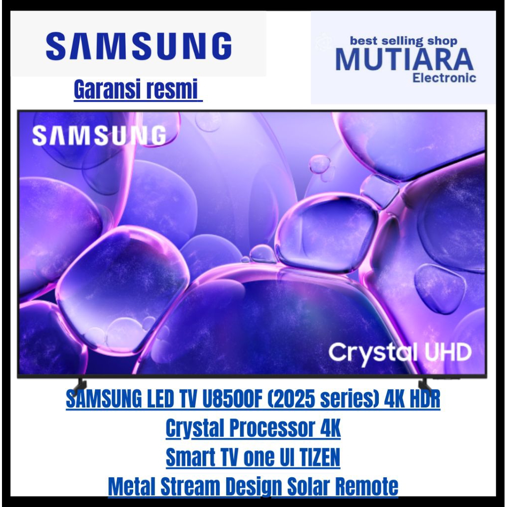 Jual SAMSUNG 75U8500F / UA75U8500F 4K SMART TV 75 inch 2025 | Shopee ...