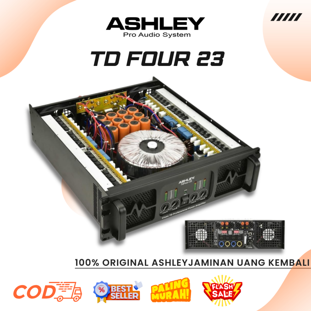 Jual Power Ashley TD Four 23 4 Channel Professional Power Amplifier ...