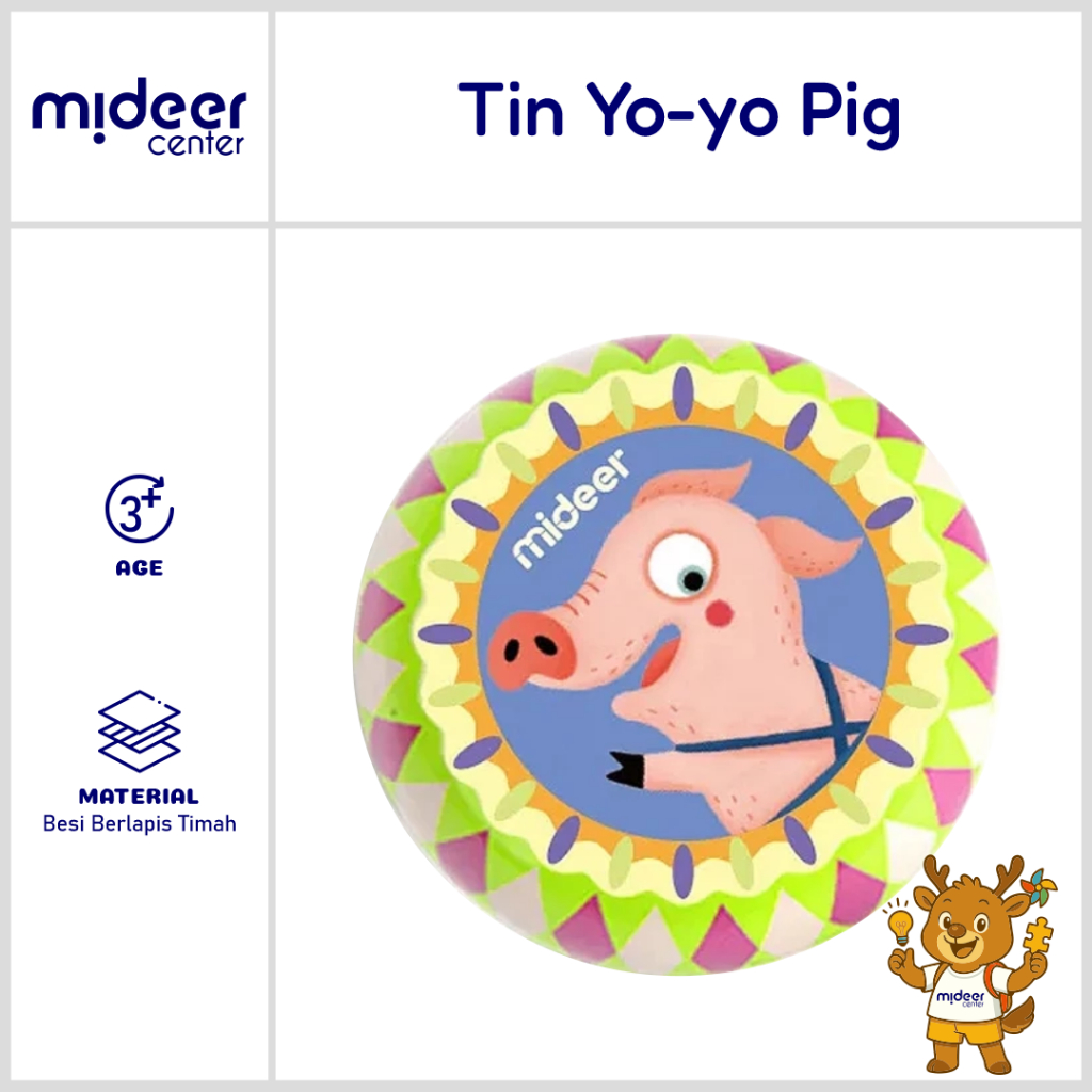 Jual Mideer Tin Yo-yo Pig Yoyo Mainan Anak Tradisional Gambar Babi Bisa ...