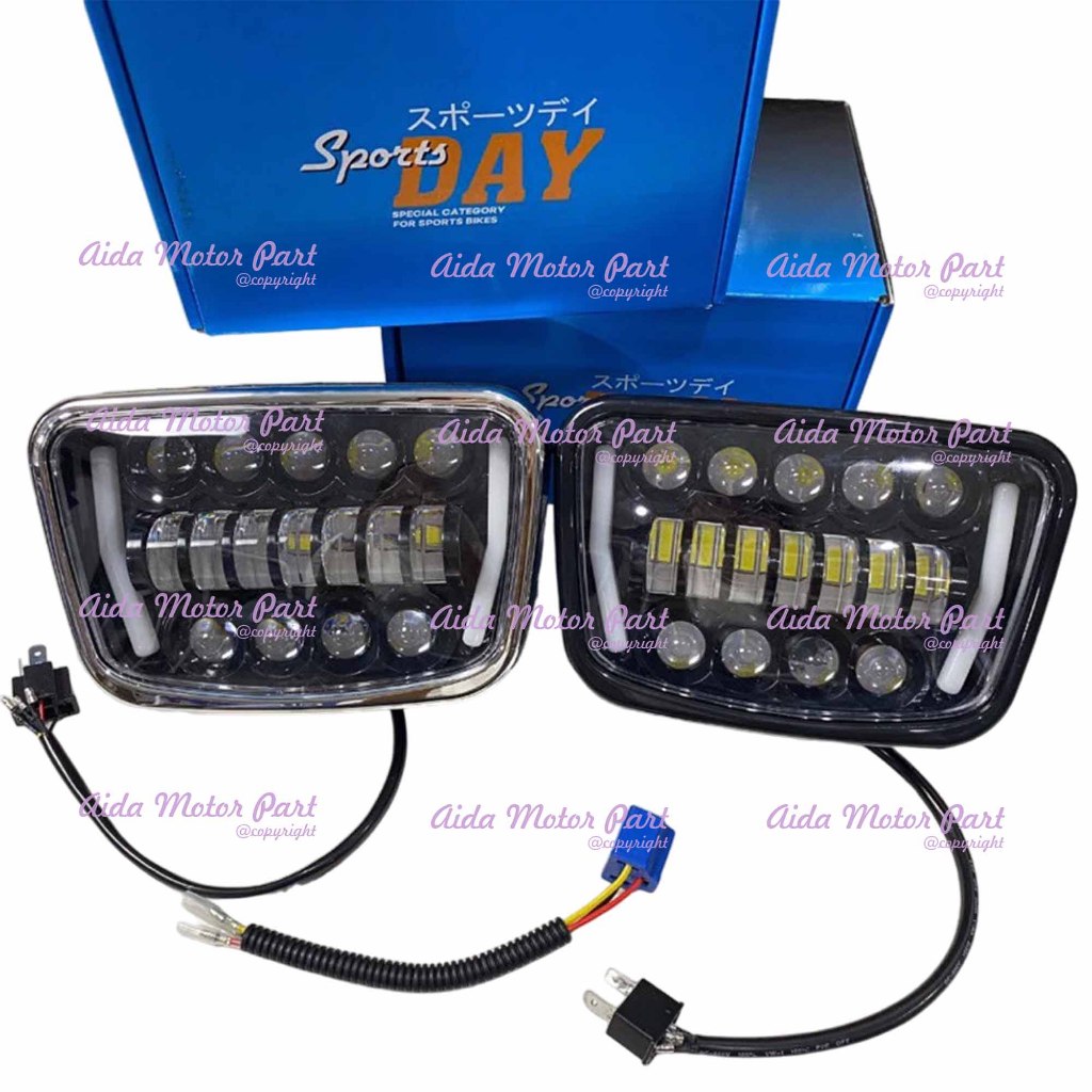 Jual Lampu depan LED RX KING NEW OVAL | DAY | model LTC | list hitam ...