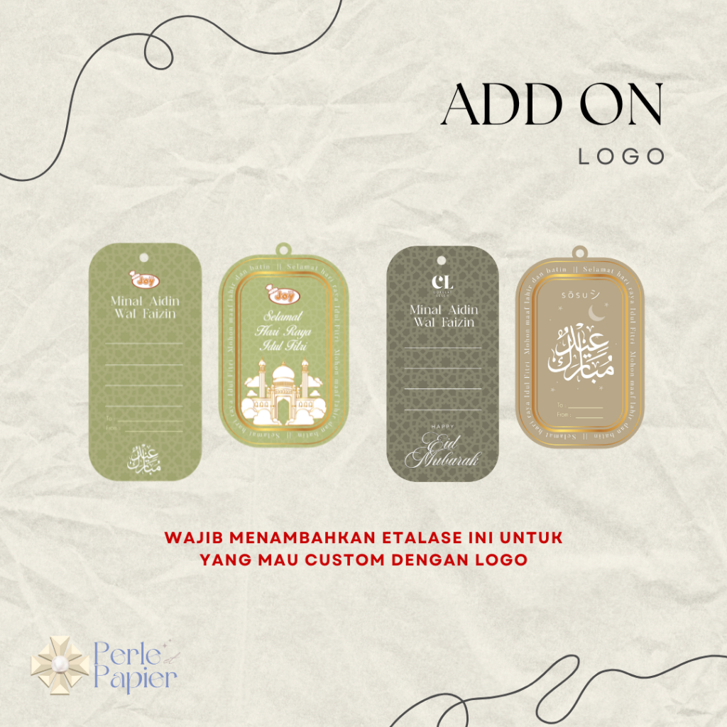 Jual ADD ON LOGO (CUSTOM LOGO) UNTUK TEMPLATE HANG TAG, PAPER BELT ...