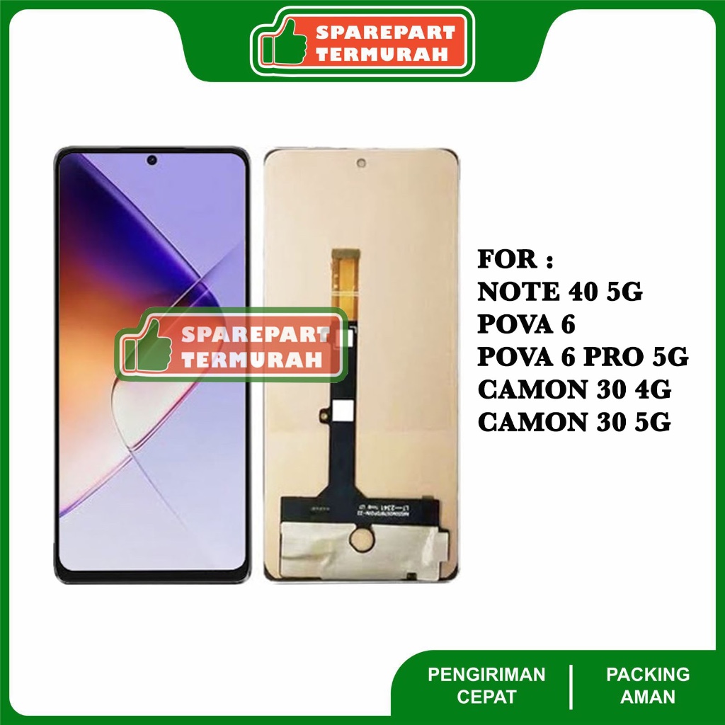 Jual LCD For Infinix Note 40 5G X6852 -Tecno Pova 6 - Pova 6 Pro 5G ...