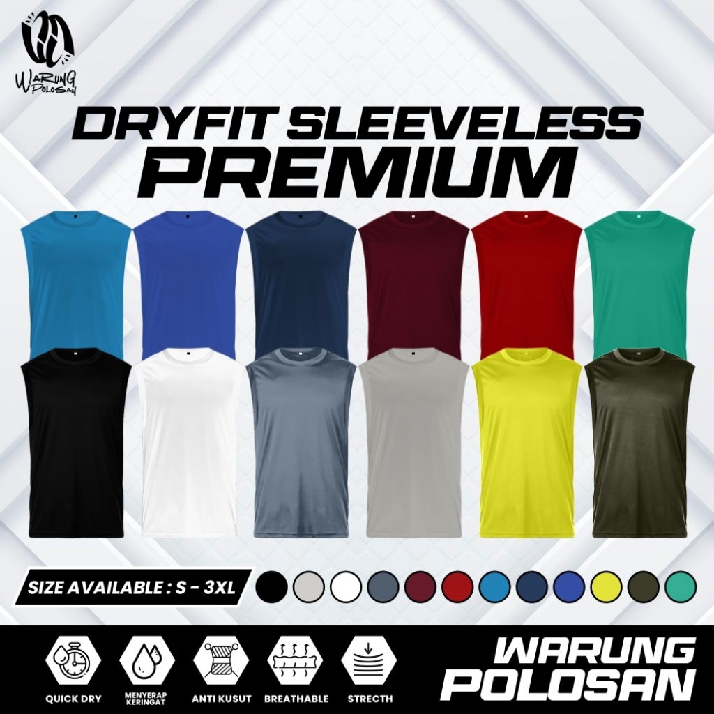 Jual WP - Kaos Singlet Olahraga Baju Sport Dryfit Pria Tanktop ...