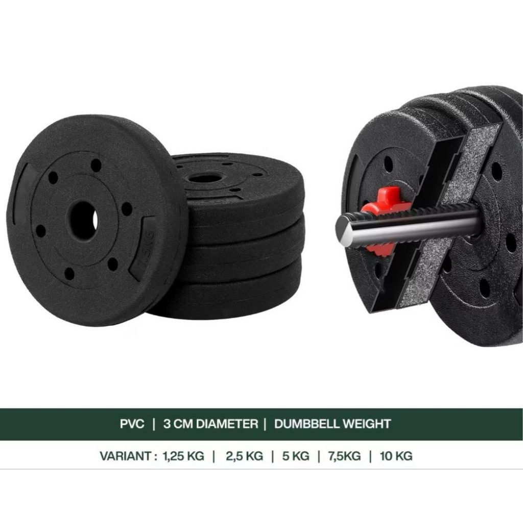 Jual Barbel Dumble Plate Latihan Beban Gym Fitnes | Shopee Indonesia