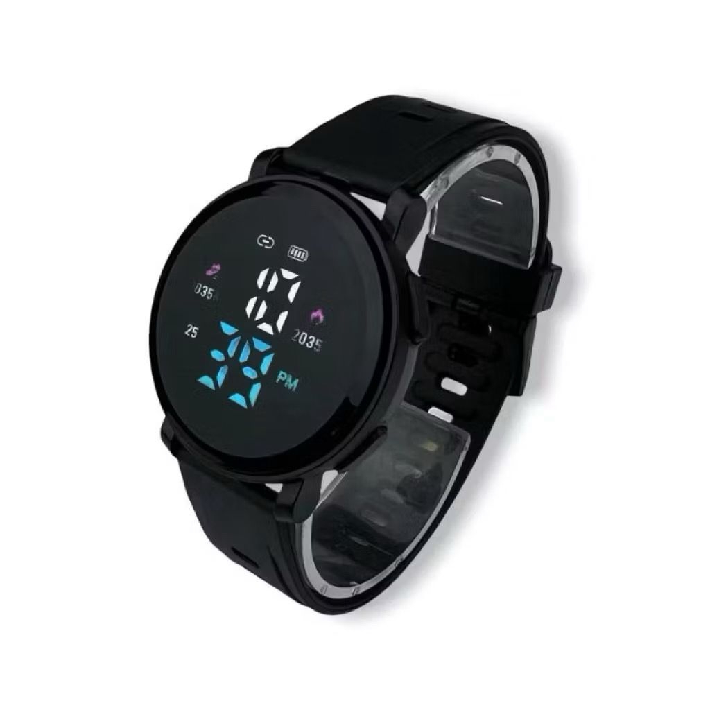 Jual [Fashionable] Jam Tangan Digital Pria/Wanita Rubber Bulat Tali ...