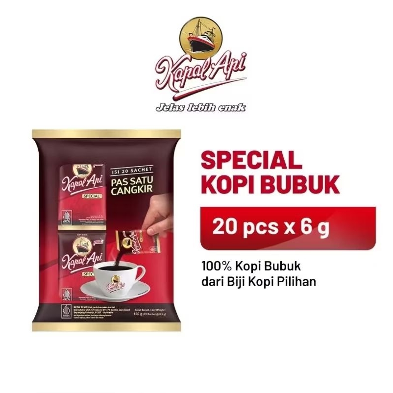 Jual Kapal Api Special Mini 1 bag (20 saset x 6gr) eceran | Shopee ...