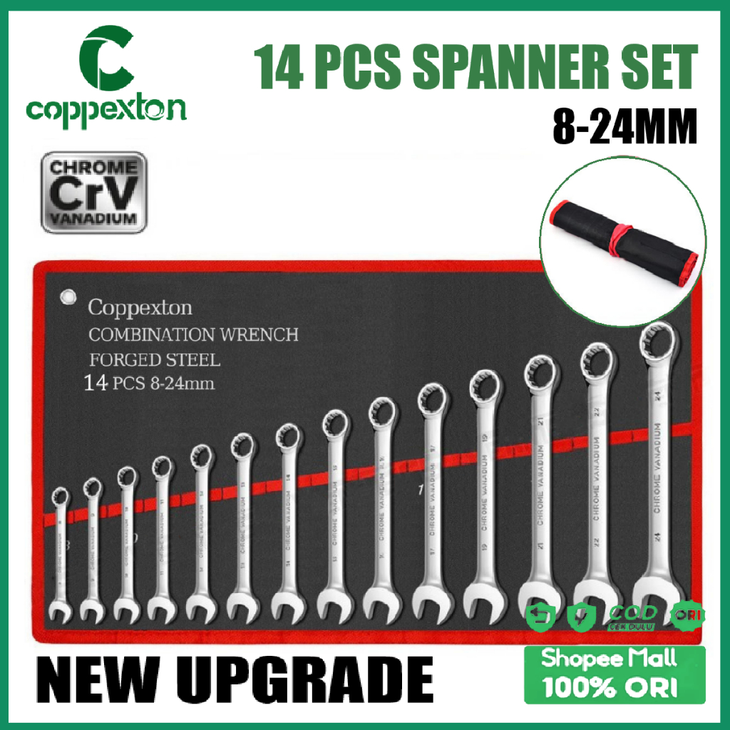 Jual Coppexton Tool Superman Kunci Ring Pas Set 14 Pcs 8-24mm Kunci Pas ...
