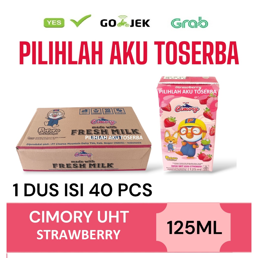 Jual Susu CIMORY STRAWBERRY MINI 125 ml - (HARGA 1 DUS ISI 40 pcs ...