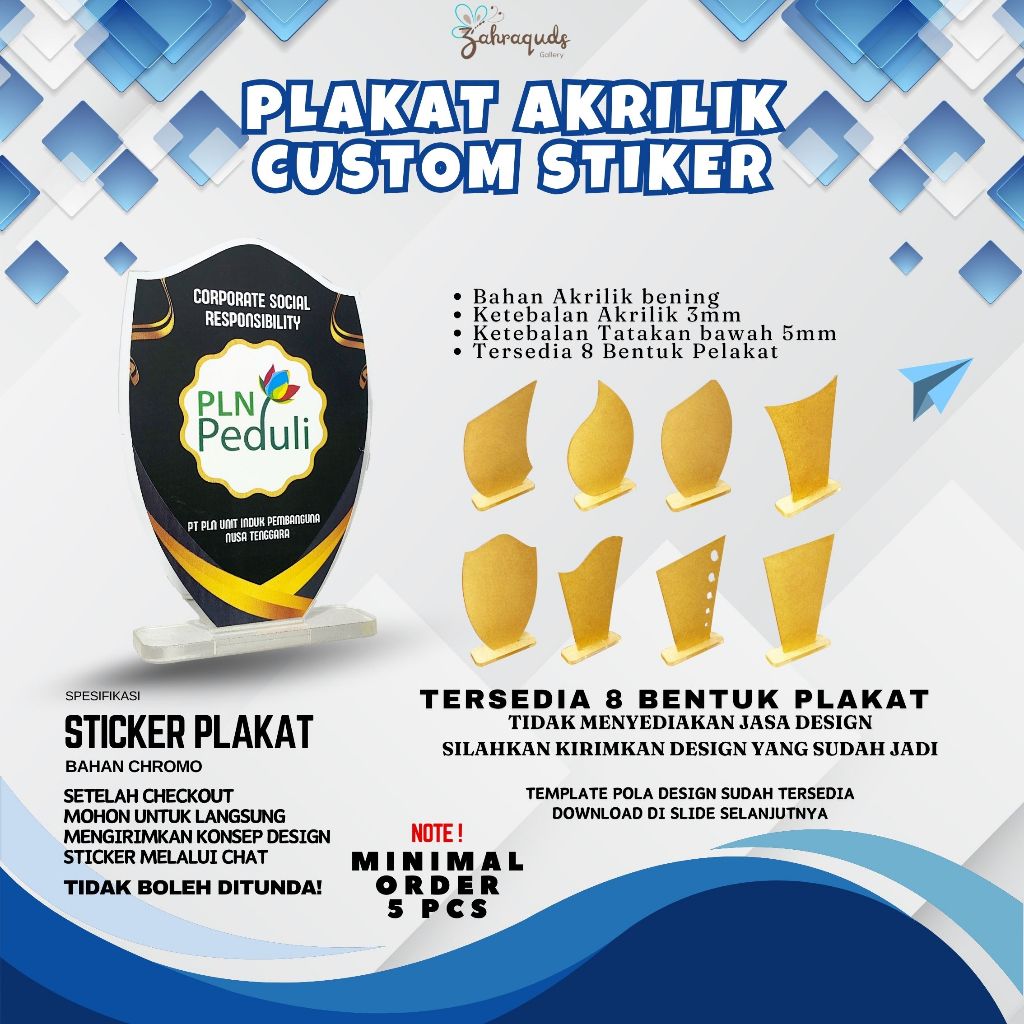 Jual Plakat Akrilik Custom Stiker Souvenir Kenang Kenangan Hadiah ...