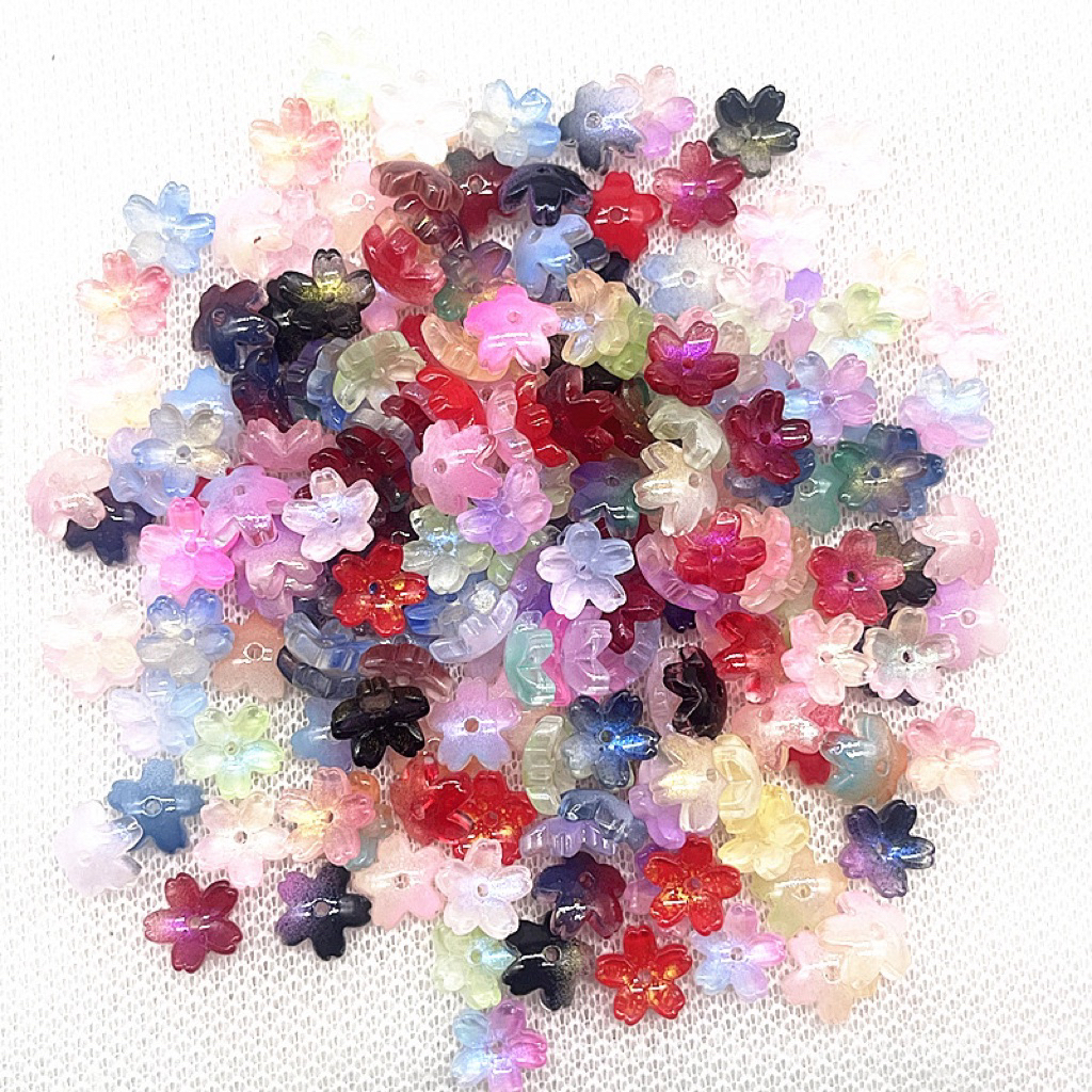 Jual (5Pcs) M53 Manik Kaca Bunga Daisy Marmer | Shopee Indonesia