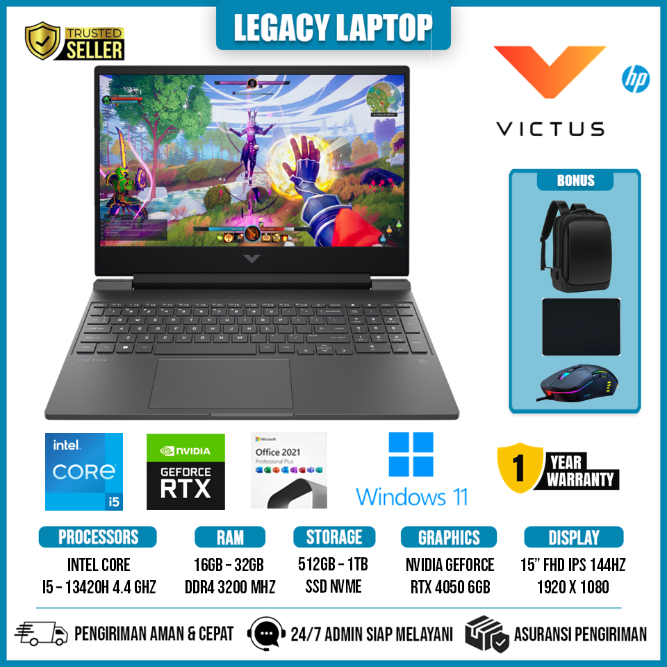 Jual Laptop Gaming HP Victus 15 Intel i5 13420H Ram 32GB 1TB SSD ...