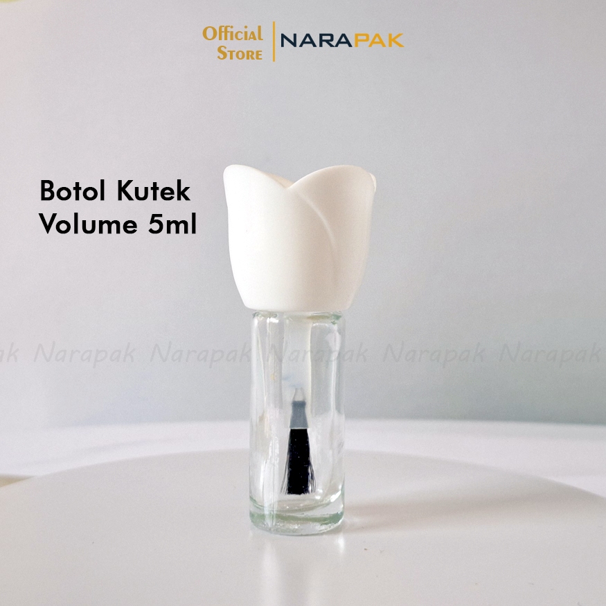 Jual Botol Kaca 5ml Tabung Bening rol Kuas Kutek Botol Henna Cat Kuku ...