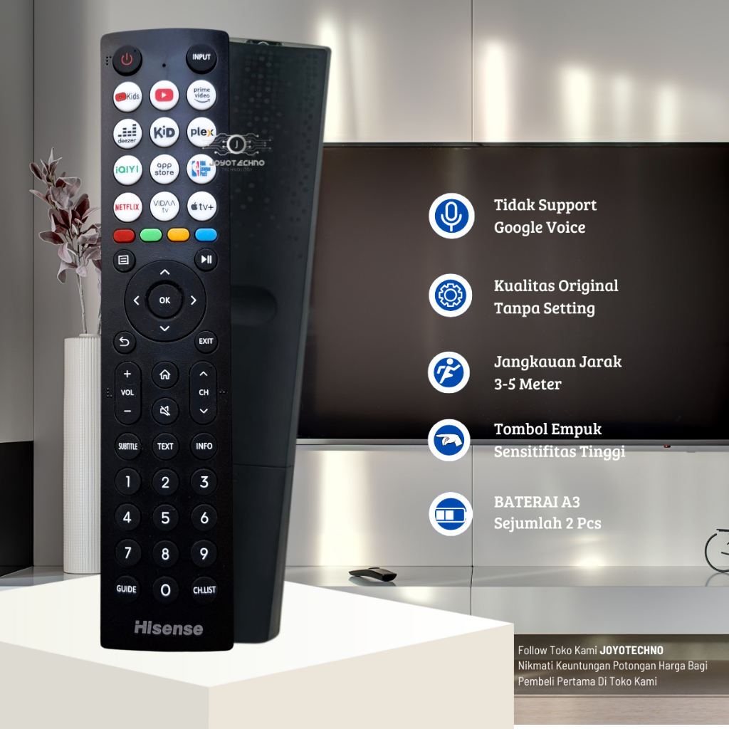 Jual HISENSE VIDAA Smart TV Remote Android Original EN2G36H ...