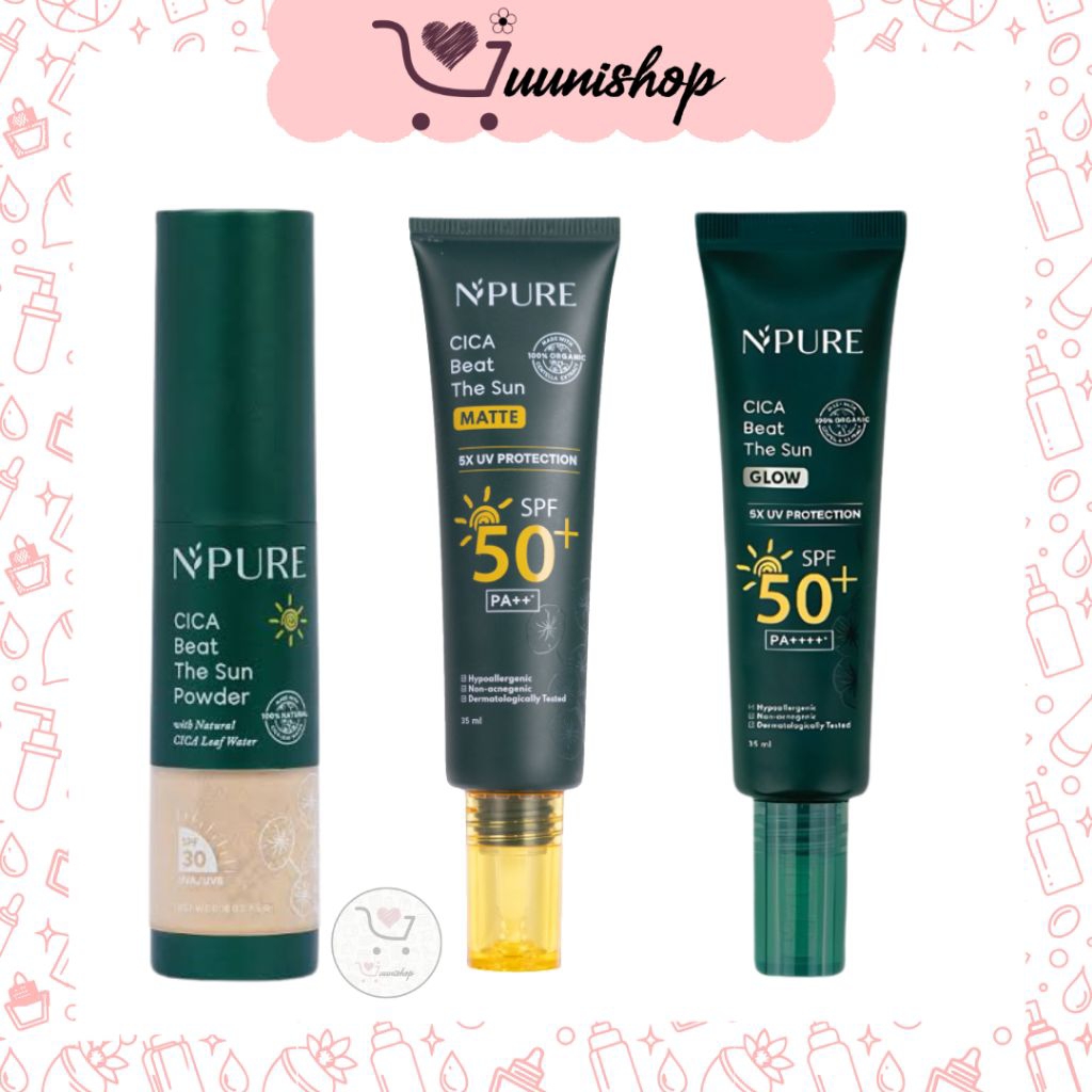 Jual NPURE CICA BEAT THE SUN SUNSCREEN MATTESPF 50+ PA++ / Npure Cica ...