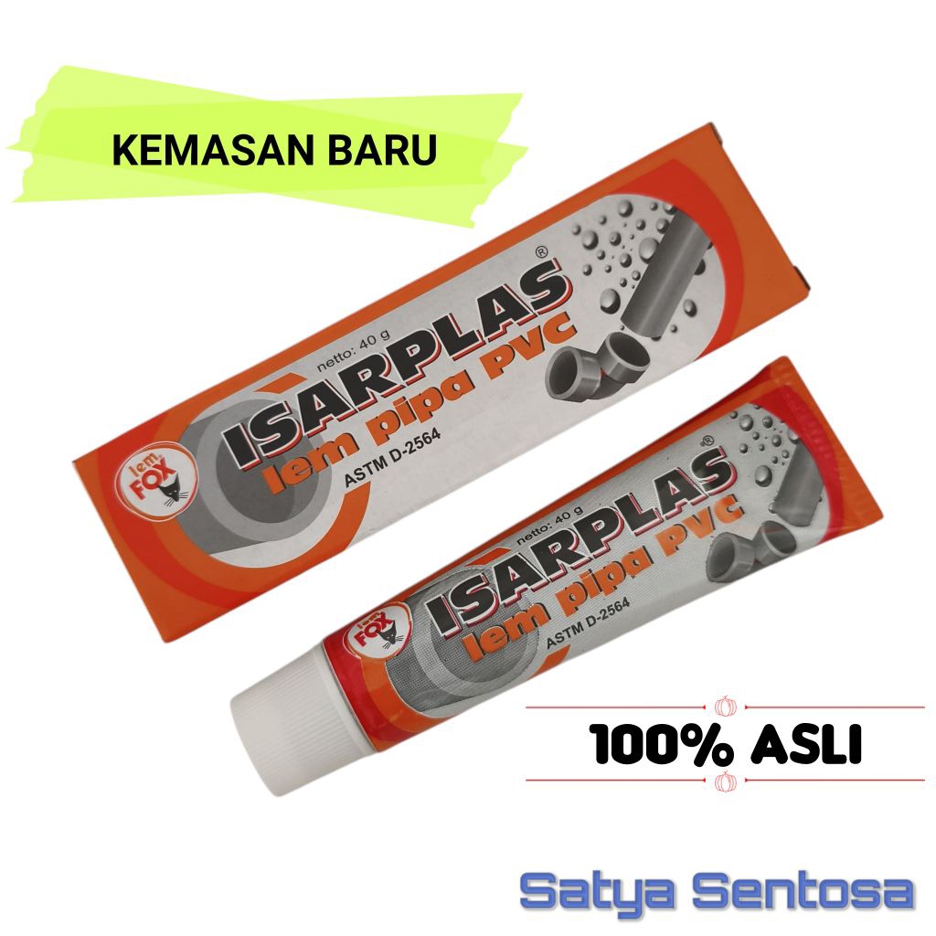 Jual Lem PVC Isarplas Tube 40 Gram 100% Original Fox Asli | Shopee ...