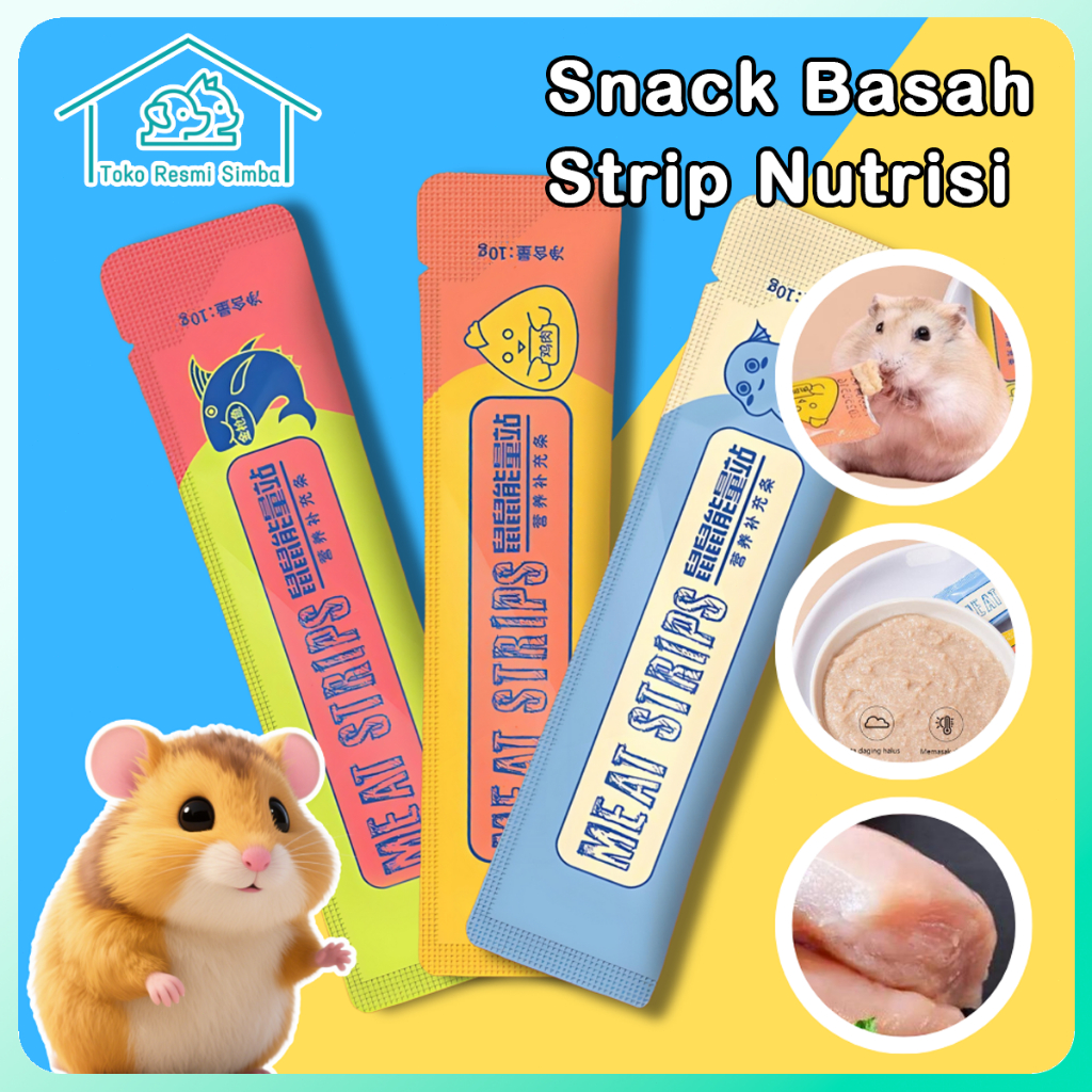 Jual Snack Basah Strip Nutrisi 10g Hamster Landak Mini Sugar Glider ...