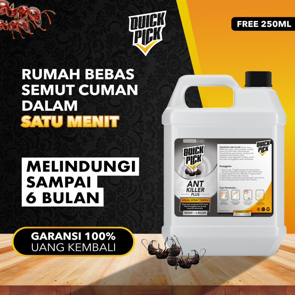 Jual SPRAY ANTI SEMUT QUICKPICK (GRATIS 250ML) Ant Revolver 100ML 250ML ...