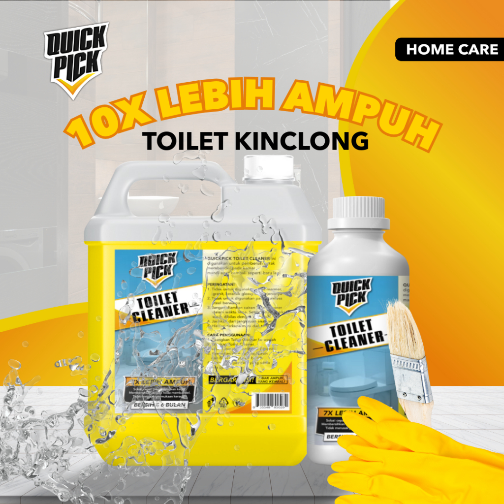 Jual TOILET CLEANER QUICKPICK (FREE ONGKIR) CAIRAN AJAIB 1L & 500ML ...