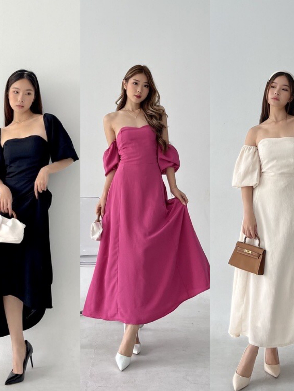 Jual FELICIA CUSTOM BRIDESMAID SATIN DRESS KOREA - PROM NIGHT GOWN OFF ...