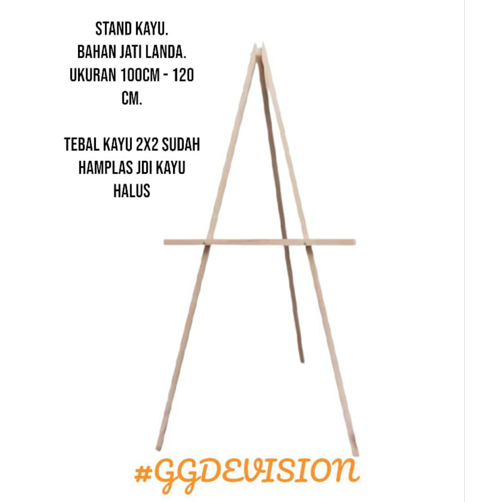 Jual stand kayu stand lukis stand akrilik stand wedding frame stand ...