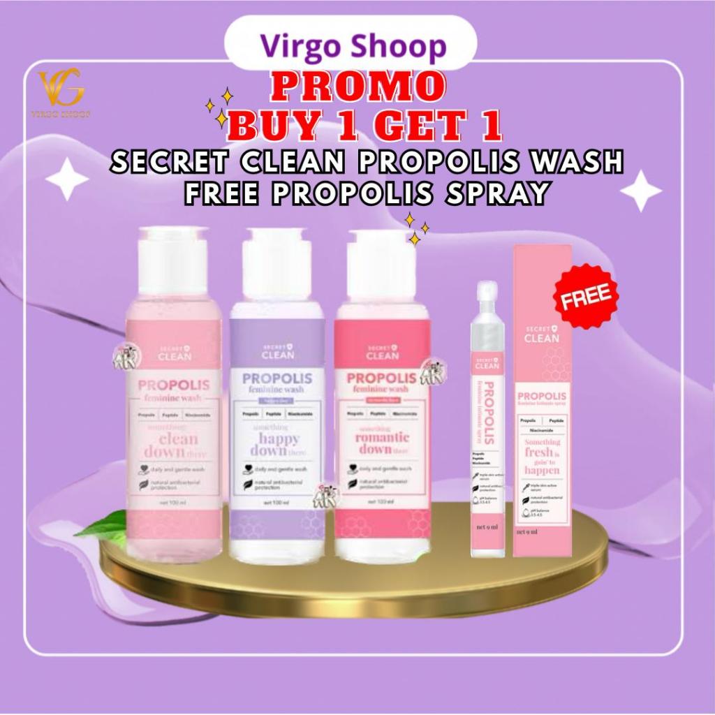 Jual ️VIRGO ️ Buy 1 Get 1 Secret Clean Propolis Feminine Care Free ...