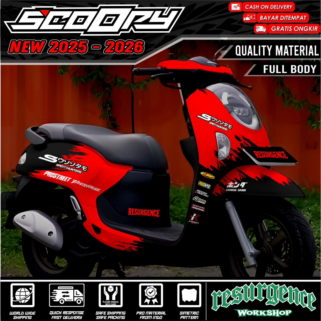 Jual (COD) Decal Sticker Honda Scoopy 2025 2026 All New Full body ...