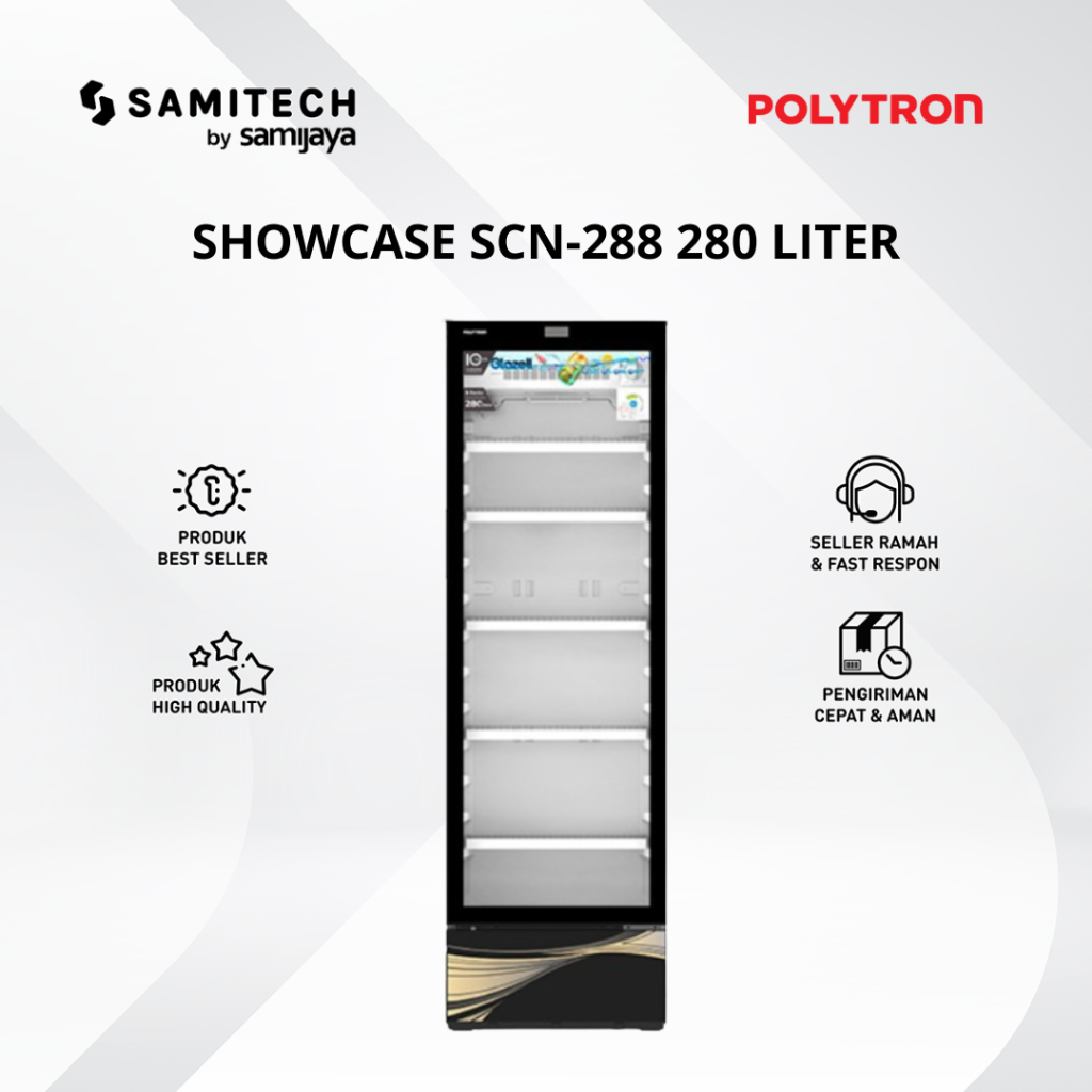 Jual Polytron Showcase Display Cooler SCN-288 280L 5 Rak | Shopee Indonesia