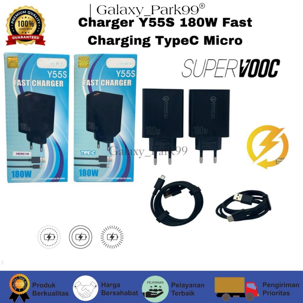 Jual Charger 180W Black Vivo Y55S 5G Set + Kabel Data Micro / Type C ...