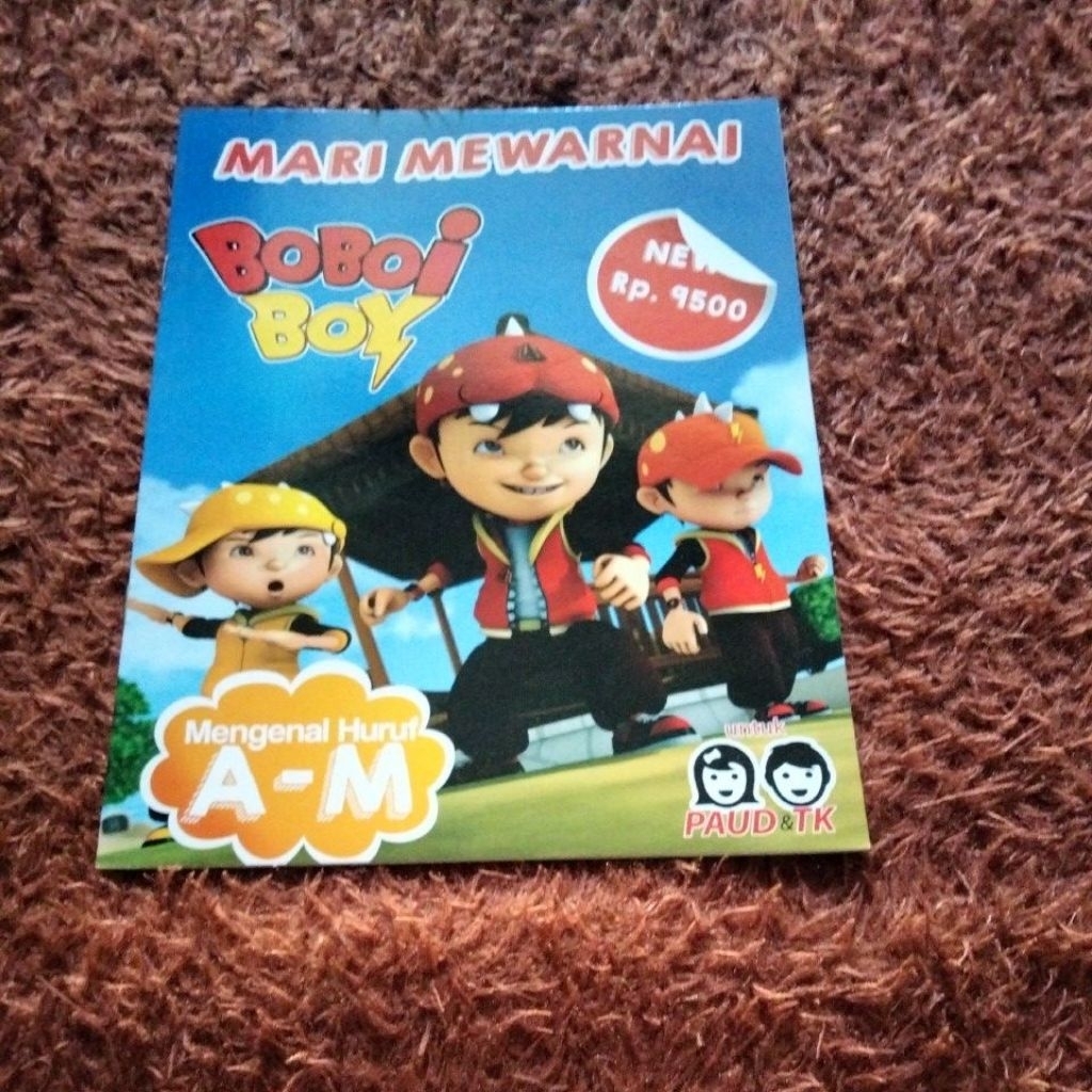 Jual Buku mewarnai seri BOBOI BOY mengenal huruf A - M | Shopee Indonesia