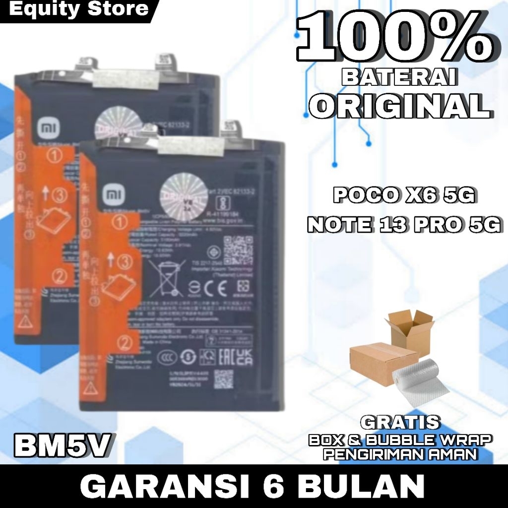 Jual BATERAI BATRE BATRAI BATTERY XIAOMI REDMI NOTE 13 PRO 5G / POCO X6 ...