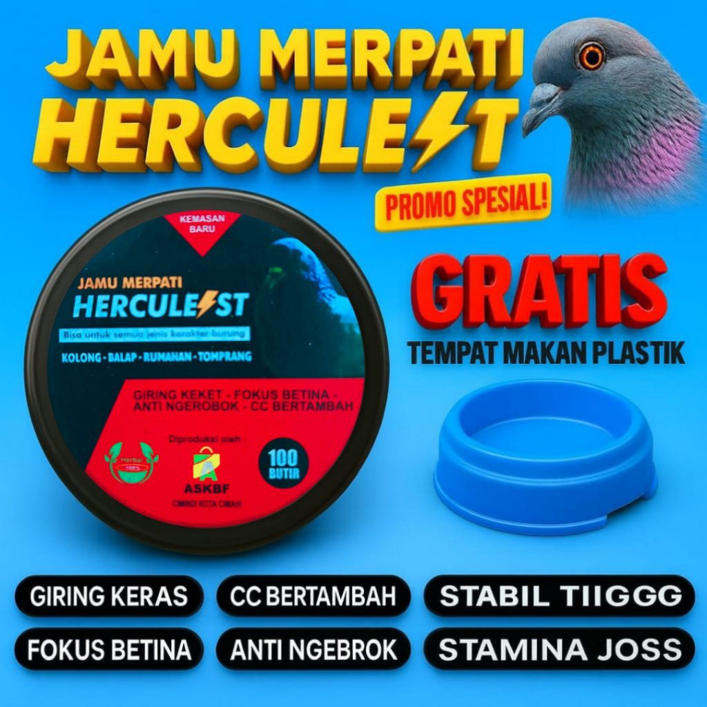 Jual Jamu Merpati HERCULEST isi 100 Butir Jamu Merpati Terlaris ...