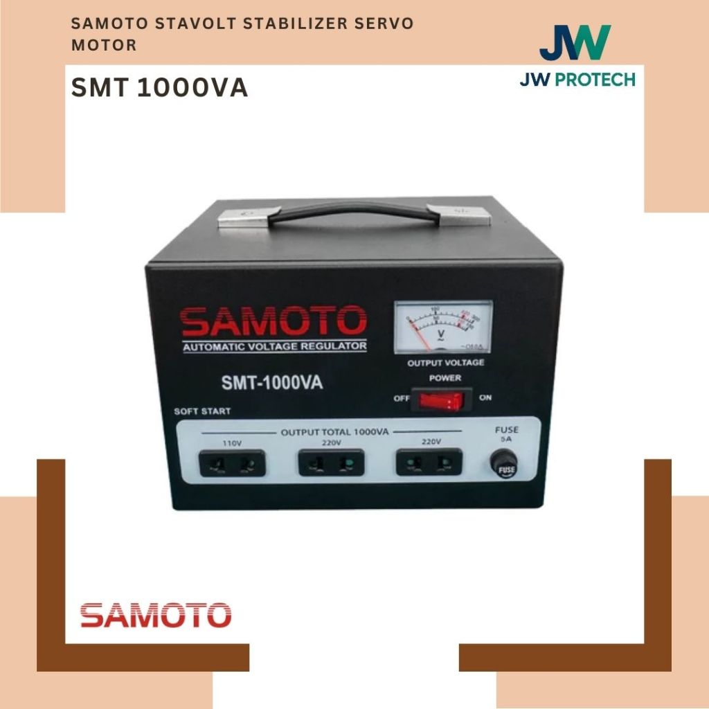 Jual SAMOTO Stavolt Stabilizer Servo Motor 1000 VA 1KVA SMT-1000VA SMT ...