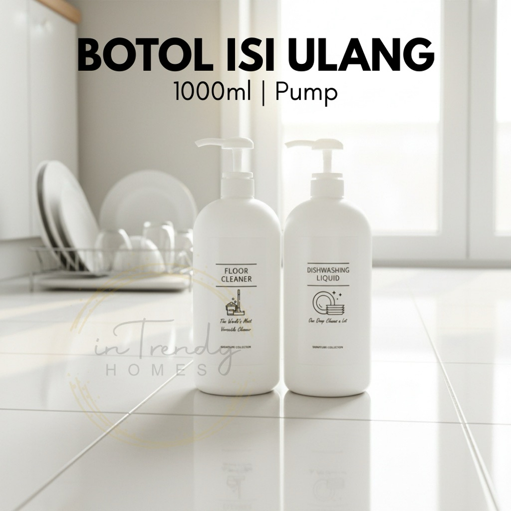 Jual Botol Sabun Kosong Refill Pump 1000ml Tempat Sabun Cair Cuci ...