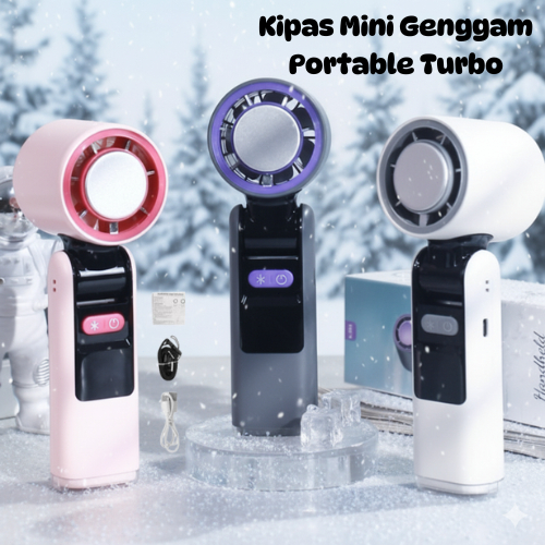 Jual Kipas Angin Mini Portable Lipat Rechargeable / Kipas Ac Mini Turbo ...