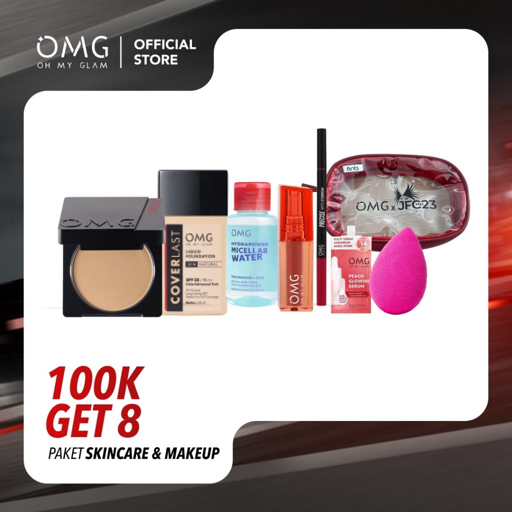 Jual [SPESIAL AGUSTUS] 100K GET 8! OMG Oh My Glam Paket Make Up & Skincare - Foundation, Two Way ...