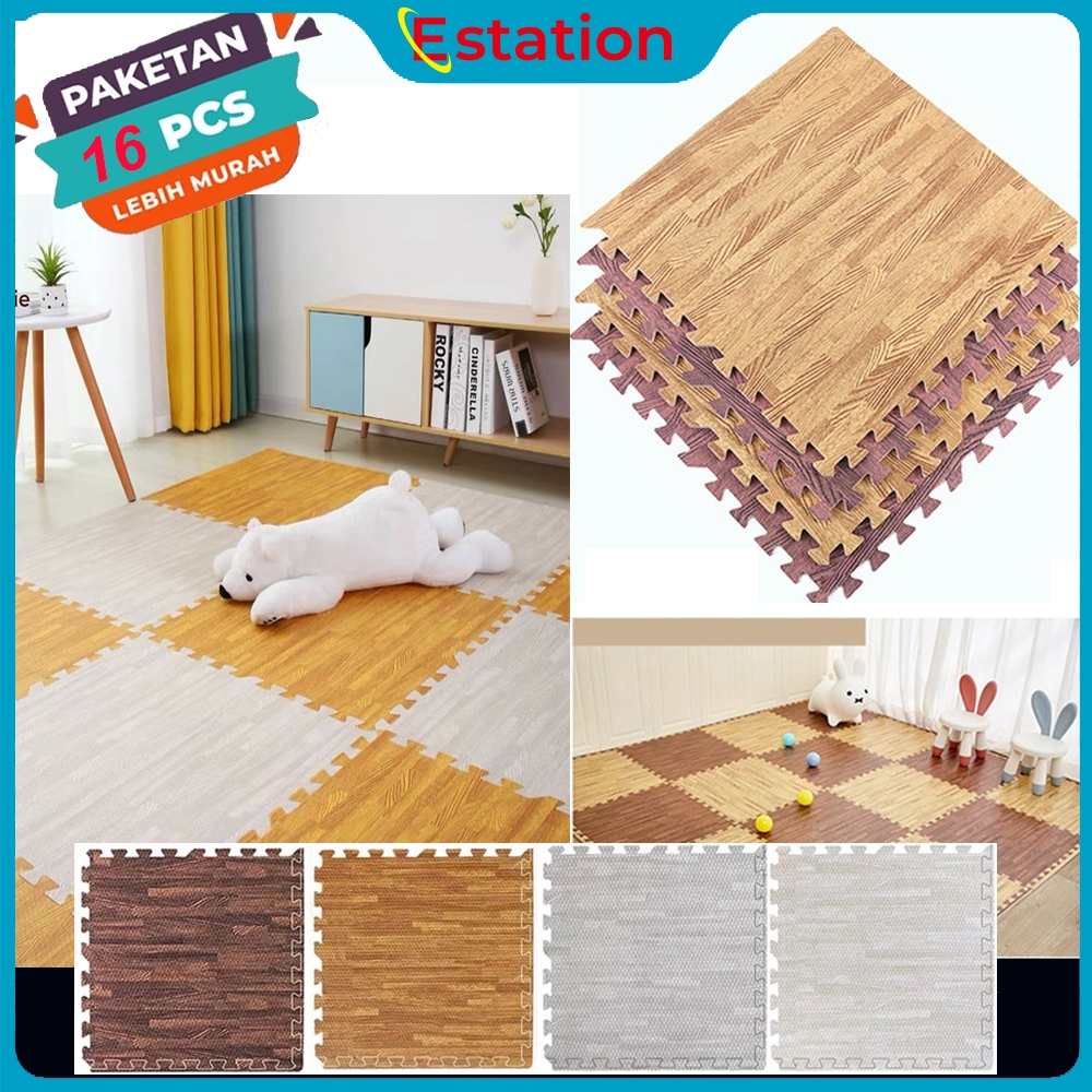 Jual (PAKET 16PCS) Matras Puzzle Evamat Karpet Anak Playmat Matras Bayi ...